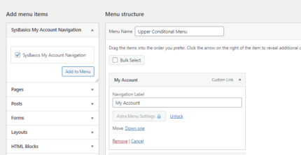 SysBasics WooCommerce Customize My account Pro