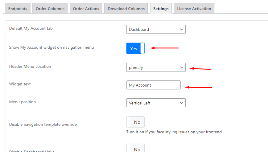 Enable My Account Navigation Menu Widget In Any Theme Sysbasics
